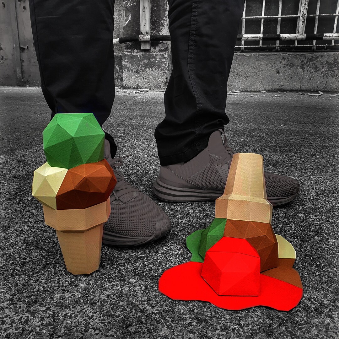 ICE CREAM - DIY - 3D - Eye Scream - Papercraft - Metal Welding - Ice ...