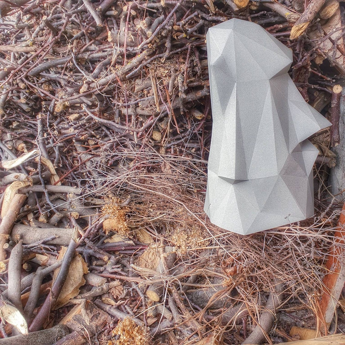 MOAI MASK DIY 3D Origami Papercraft Metal Welding | Etsy