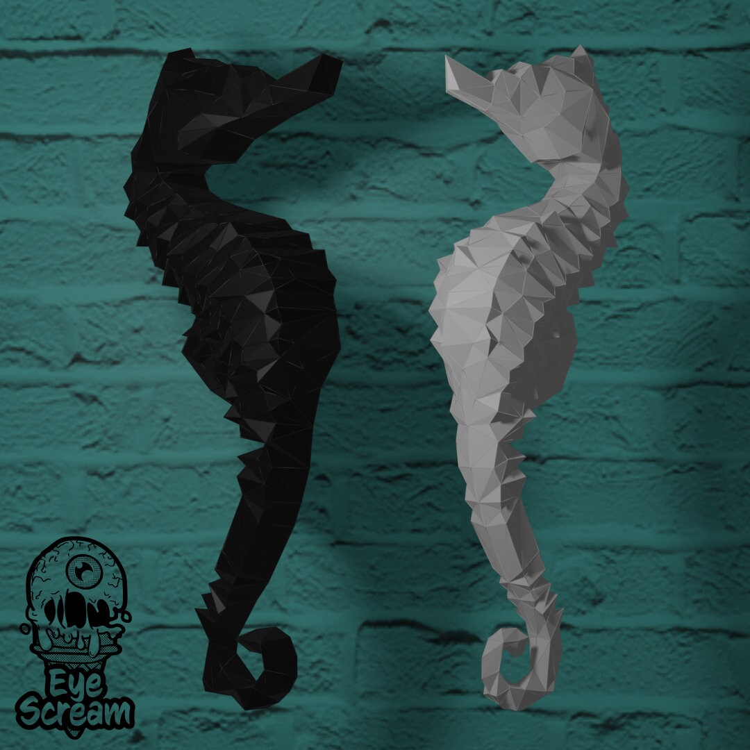 SEAHORSES DIY 3D Origami Papercraft Metal Welding | Etsy