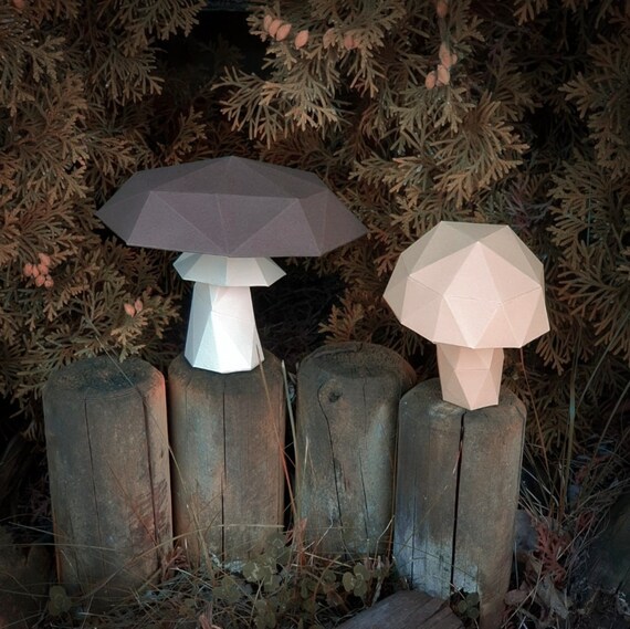 FUNGI MOSS DIY 3D Garden Papercraft Metal Welding - Etsy