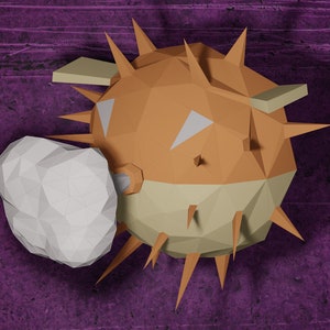 PUFFER - PUFFING FISH - Diy - 3D - Origami - Papercraft - Metal Welding ...