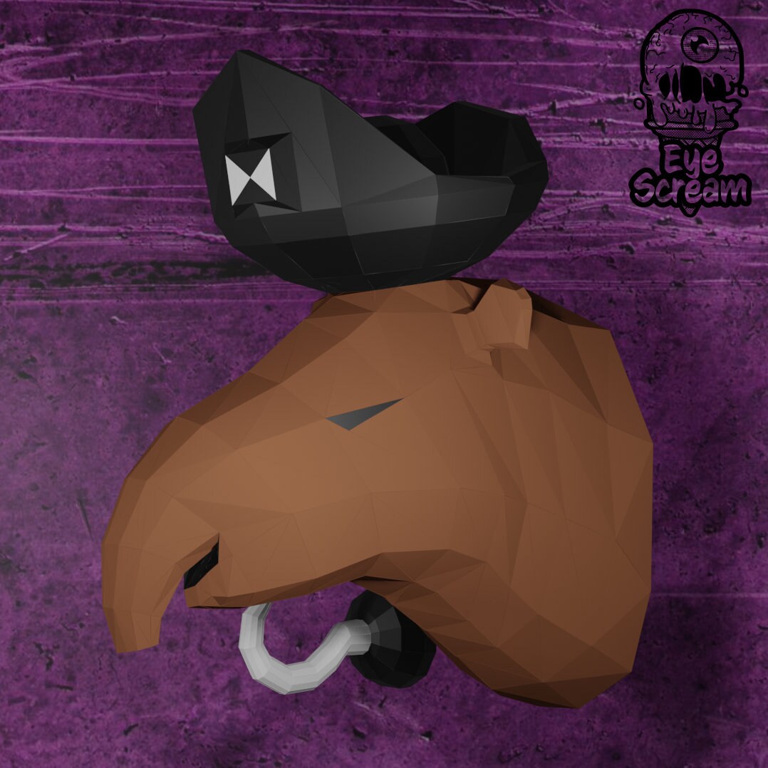 TAPIR TAPIRAT DIY 3D origami papercraft trophy | Etsy