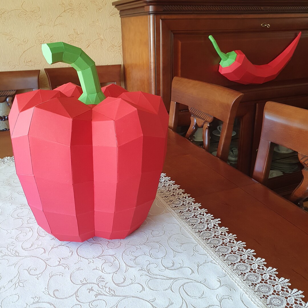 PEPPERS - Format A4 - DIY - Szablon - Origami - Papierowe Rzemiosło ...