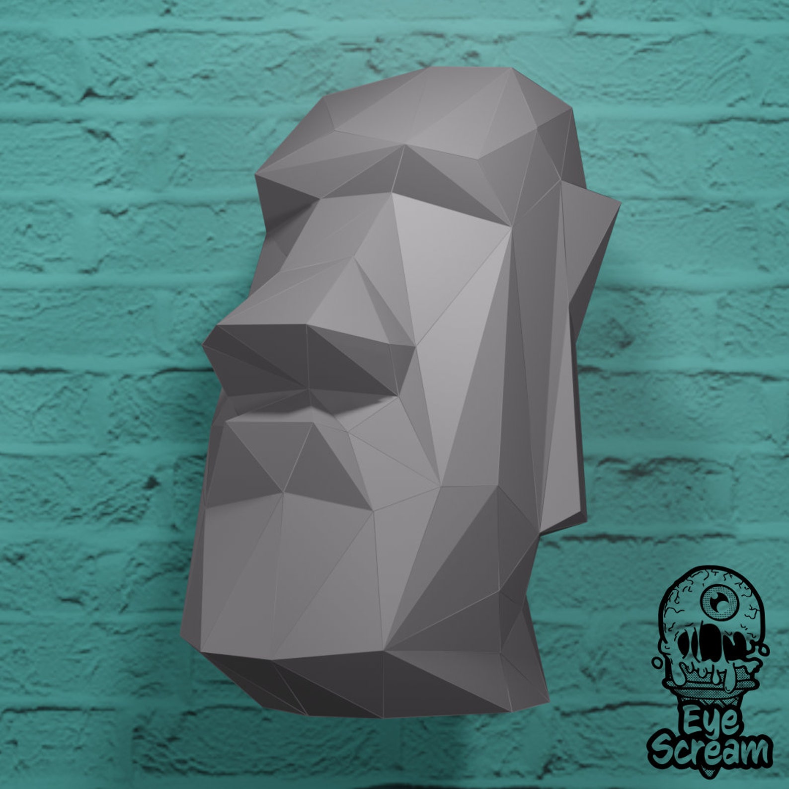 MOAI MASK DIY 3D Origami Papercraft Metal Welding - Etsy