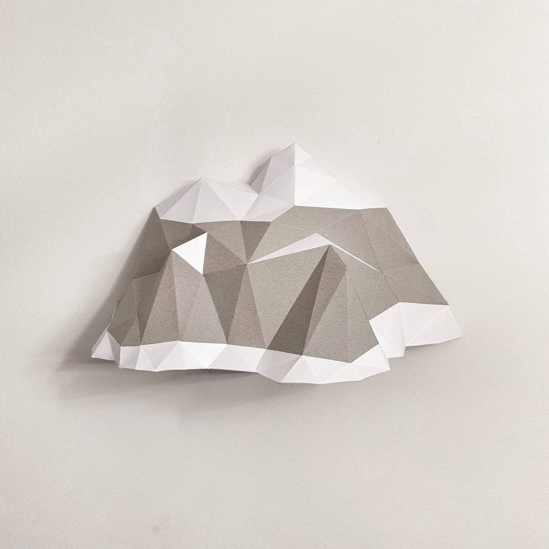 MOUNTAINS - MOUNTAIN - DIY - 3D - Papercraft - Metal Welding - Trophy ...