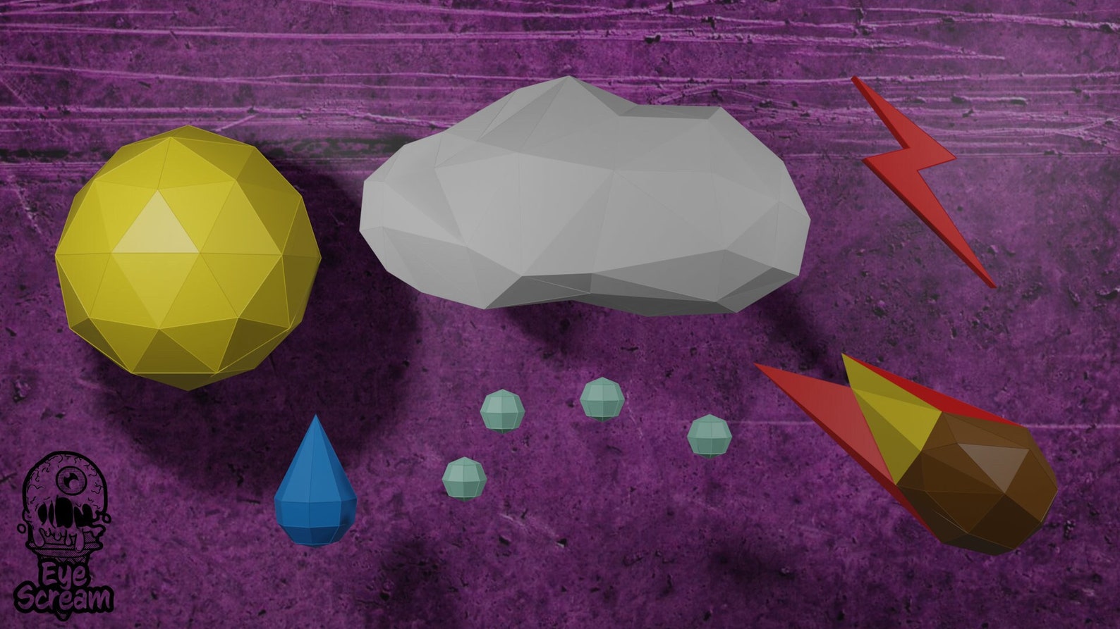 EMOTIONAL CLOUD DIY Origami Papercraft Metal Welding | Etsy