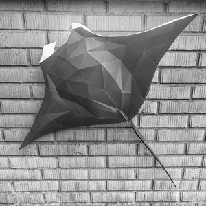 MANTA- DIY - 3D - Origami - Papercraft - Metal Welding - Trophy ...