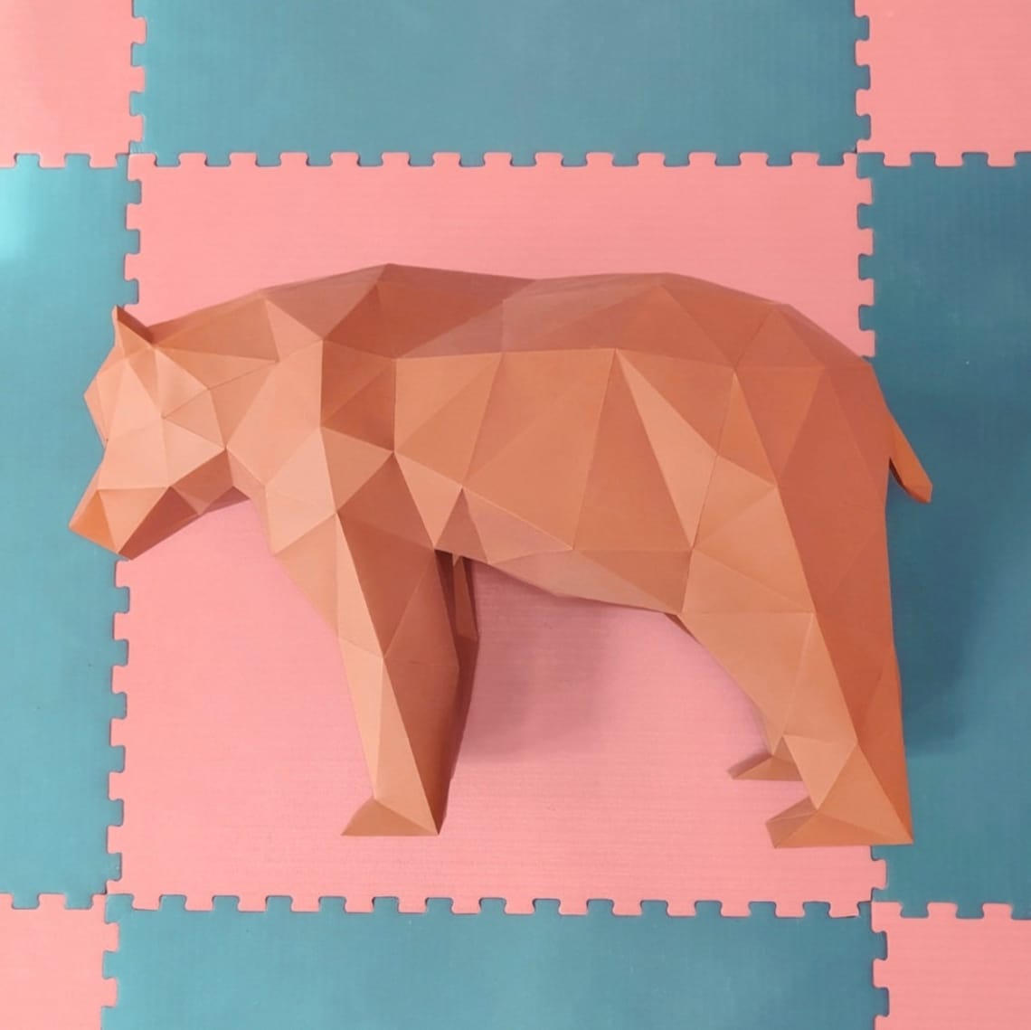 BEAR SCULPTURE DIY 3D Origami Papercraft Metal - Etsy