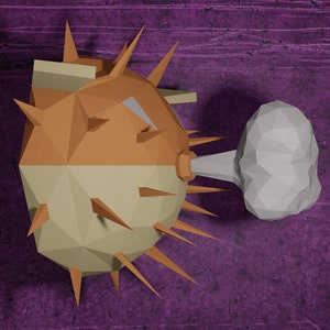 PUFFER - PUFFING FISH - Diy - 3D - Origami - Papercraft - Metal Welding ...