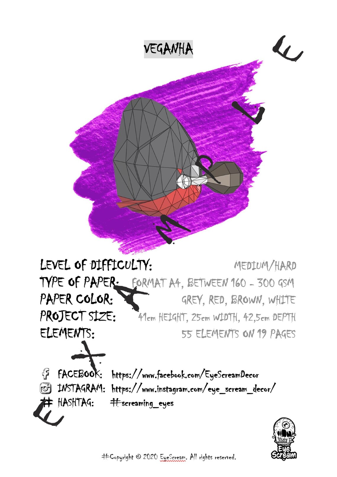 GRASSHOPPER MASK Diy 3D Papercraft Metal Welding | Etsy