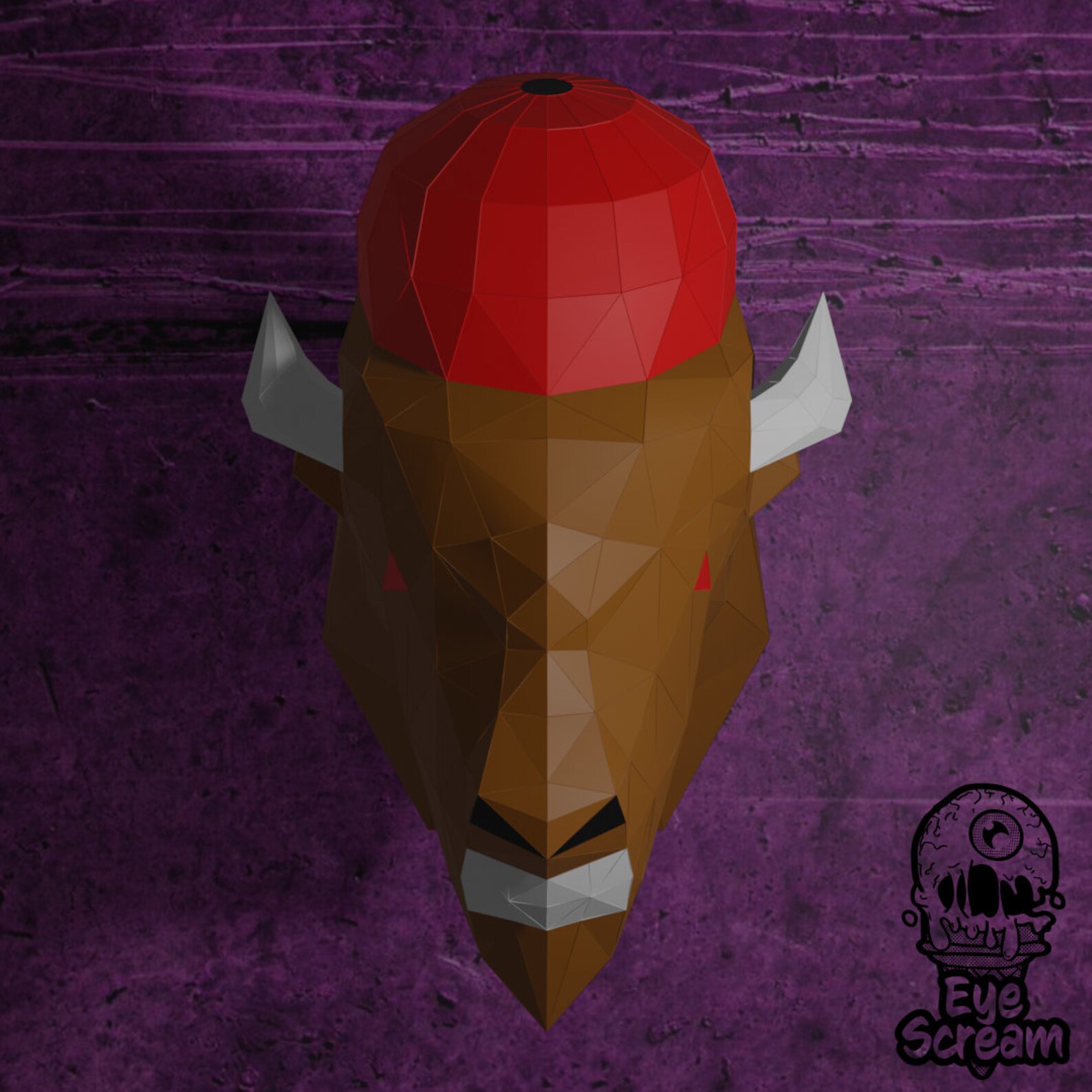 BISON SON of a BI... Diy Origami Papercraft Metal | Etsy Canada