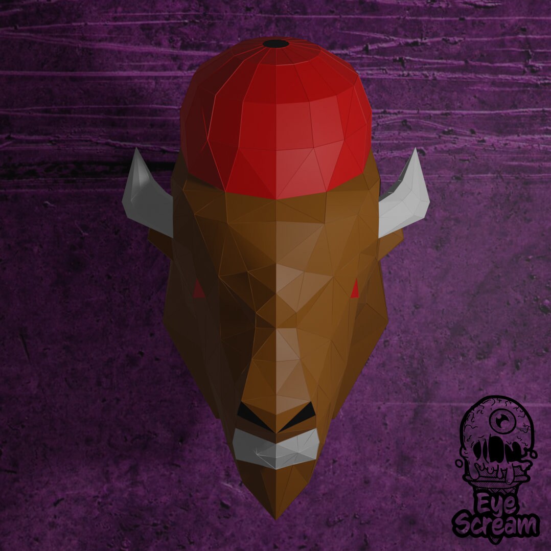 BISON SON of a BI... Diy Origami Papercraft Metal | Etsy Canada