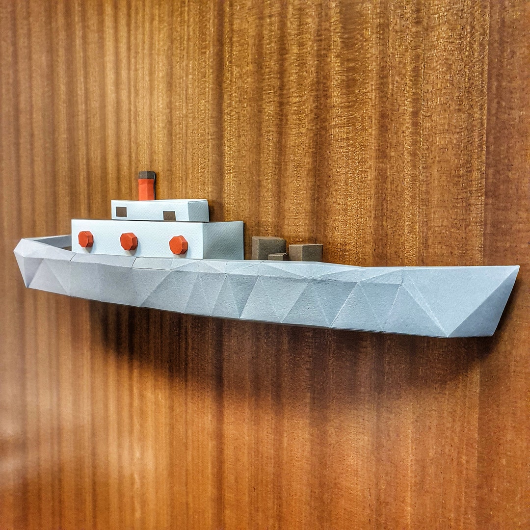 BOAT - DIY - 3D - Origami - Papercraft - Metal Welding - Trophy ...