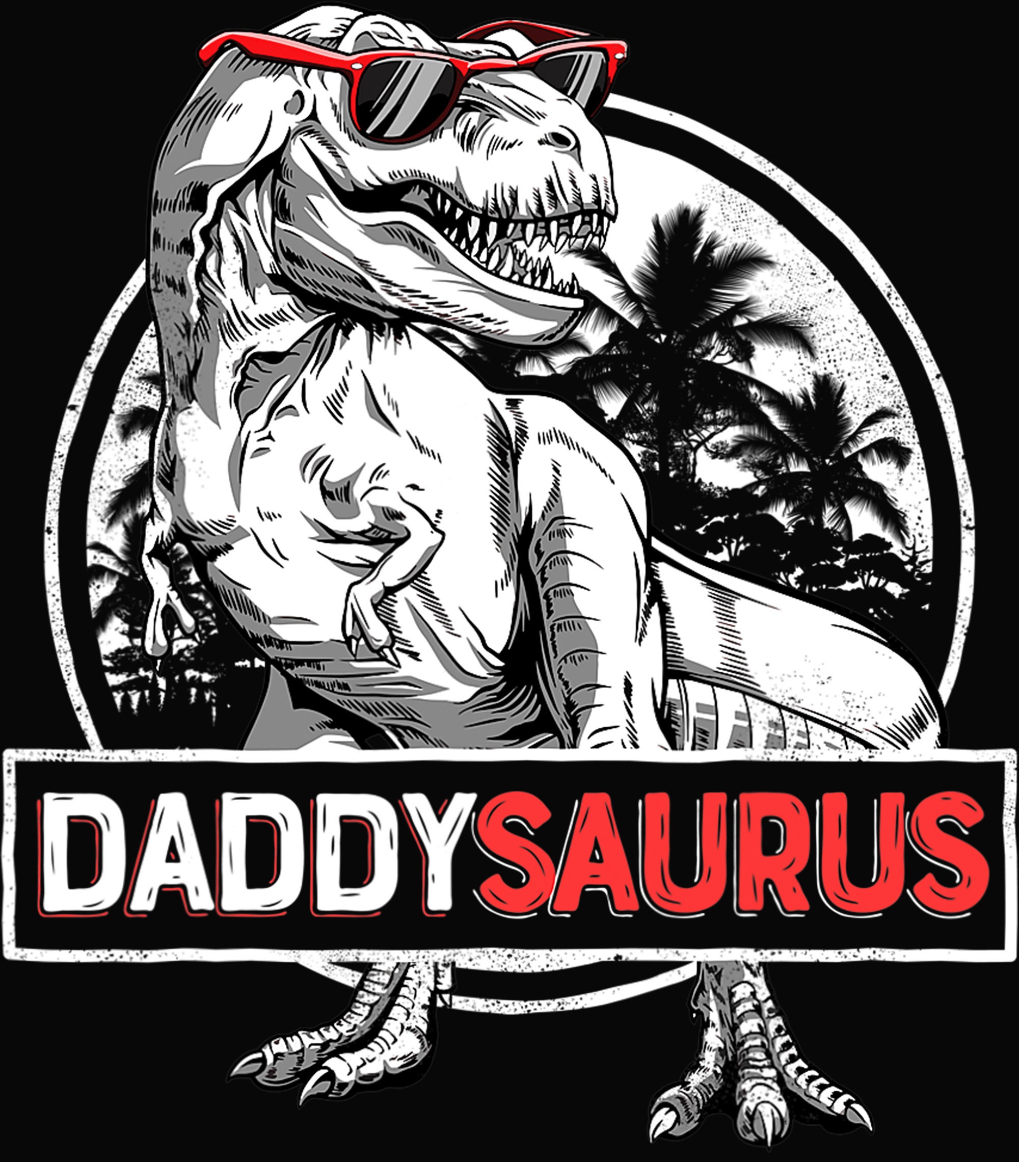 Daddysaurus Graphic Fathers Day Png T Rex Daddy Saurus | Etsy