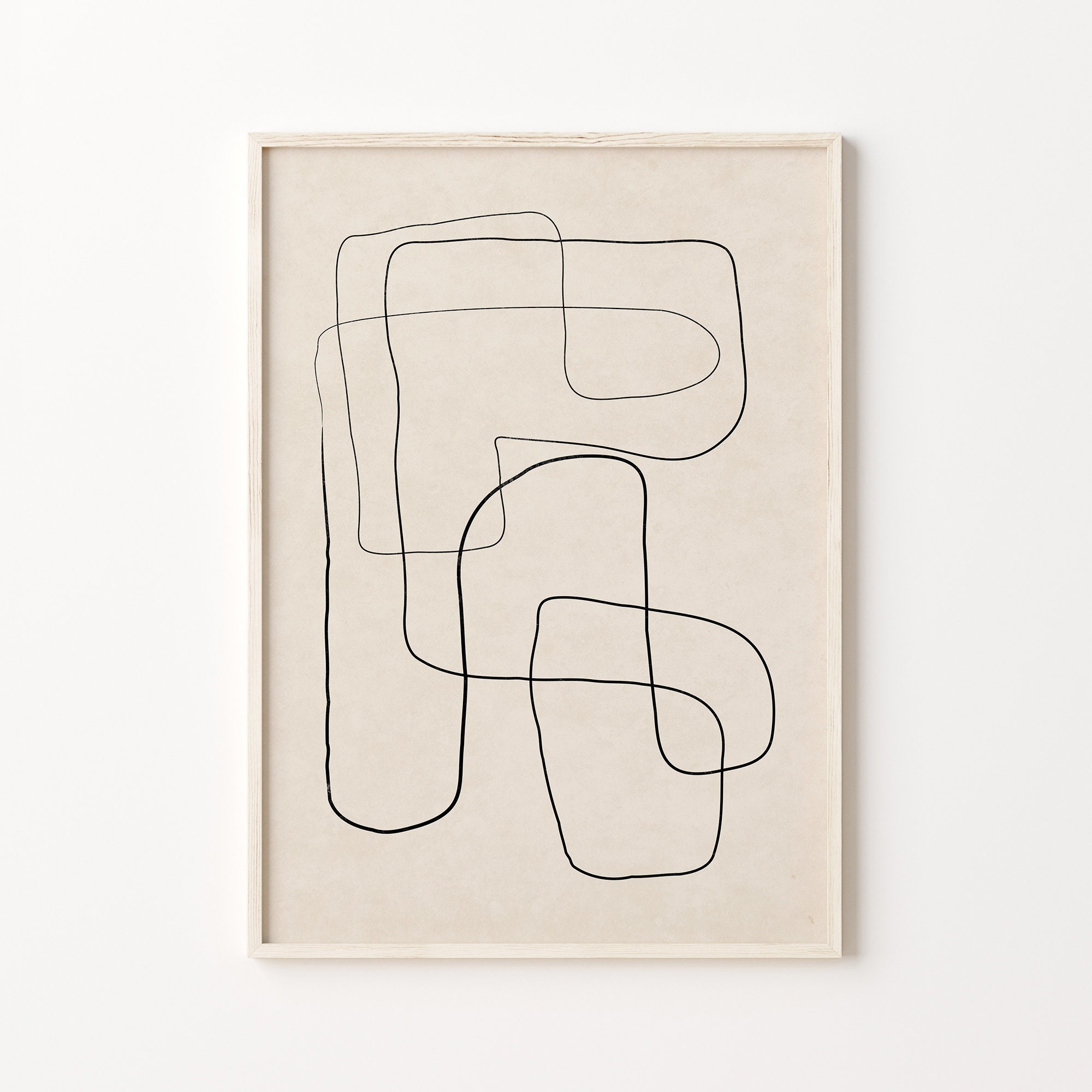 Scribble Print Abstract Line Drawing Scribble Wall Art | Etsy