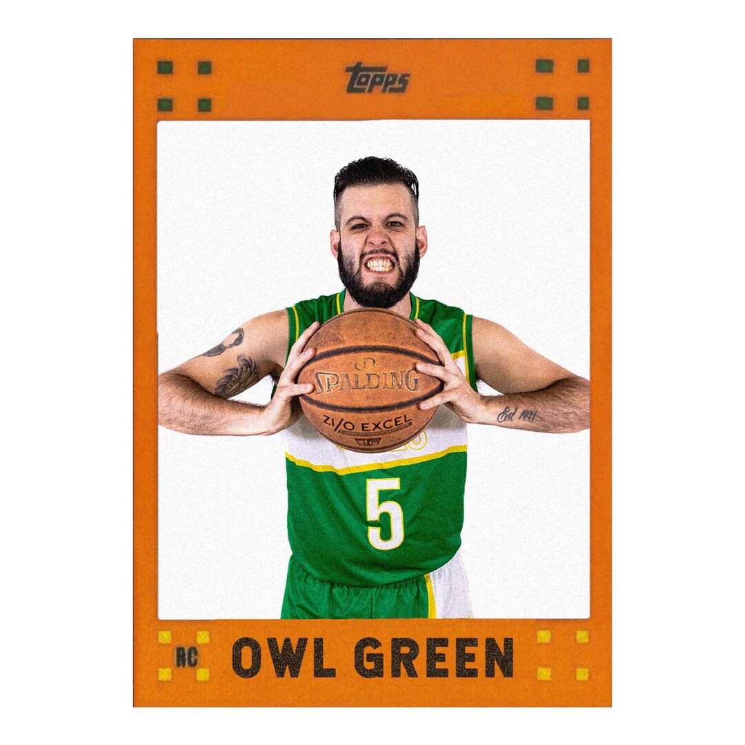 Owl Green Rookie Card (custom) - Etsy