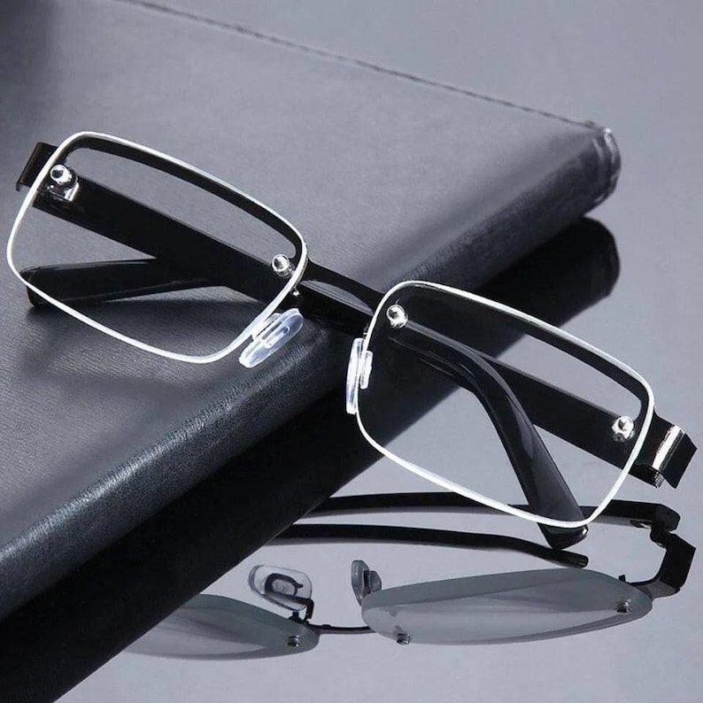 High-quality Half-frame Reading Glasses for Mens Natural Original Stone ...