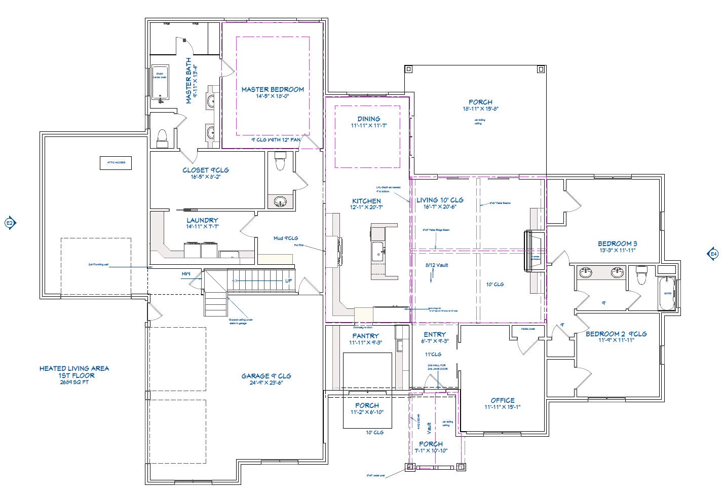 The Ridgeview House Plan- Modern Executive Farmhouse Style Home Plan ...