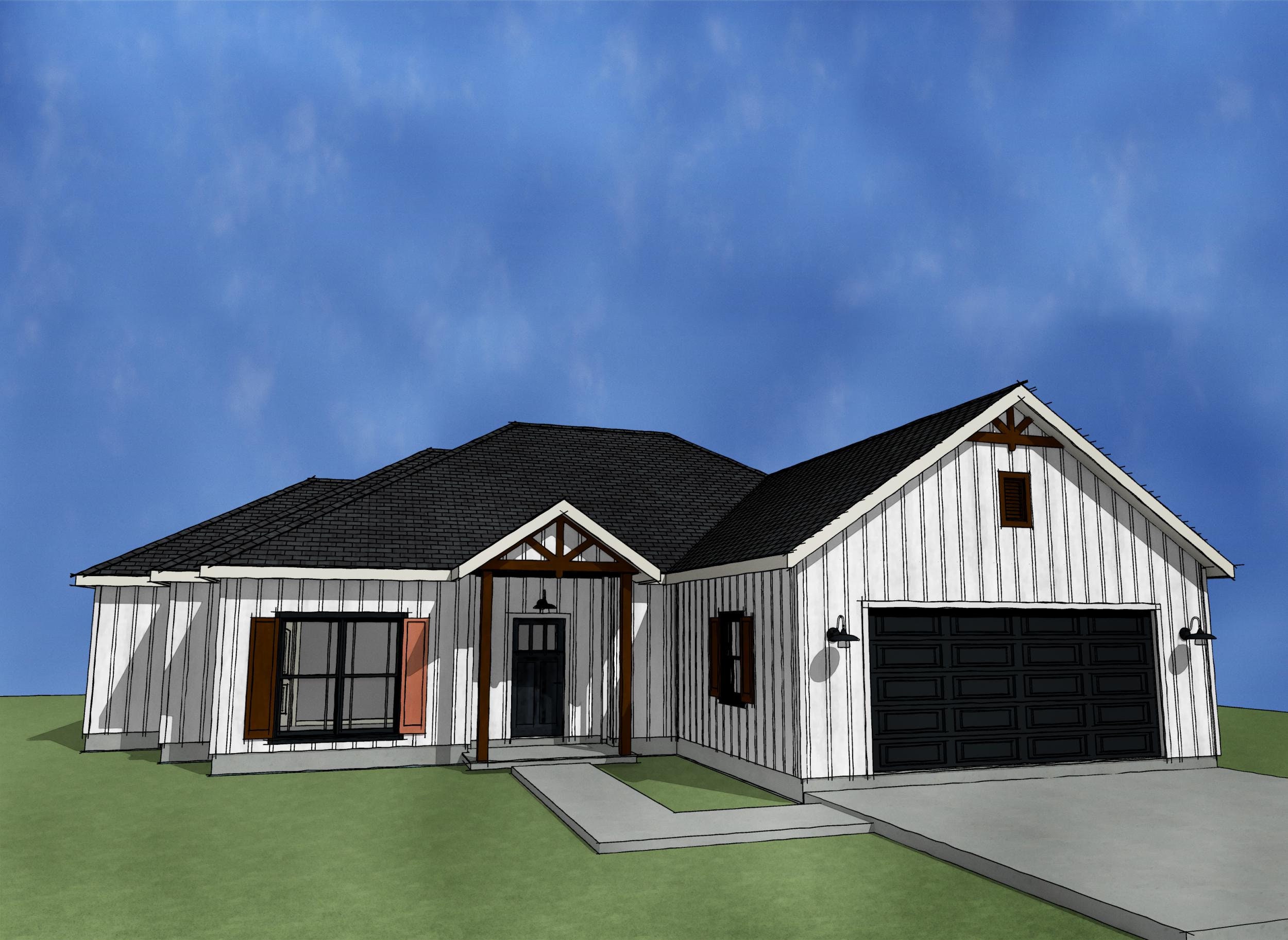 Modern Farmhouse Plan "the Elliott" - Etsy