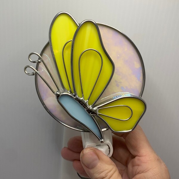 Stained Glass Butterfly Lamp - Etsy