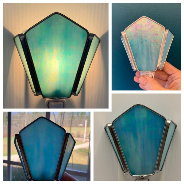 Aqua Stained Glass - Etsy