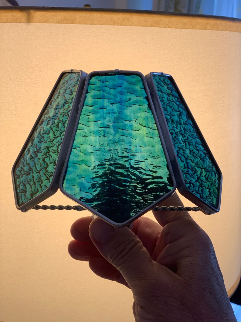 Stained Glass Nightlight Blue and Green, Mermaid Ripple, Empire ...