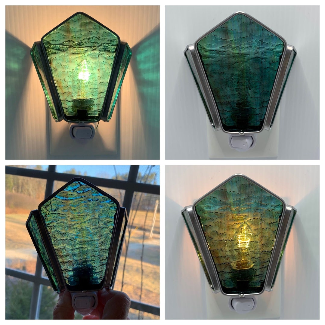 3 Sided Sconce Style Stained Glass Nightlight Free Shipping - Etsy