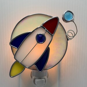 Rocket Ship Stained Glass Nightlight - Etsy