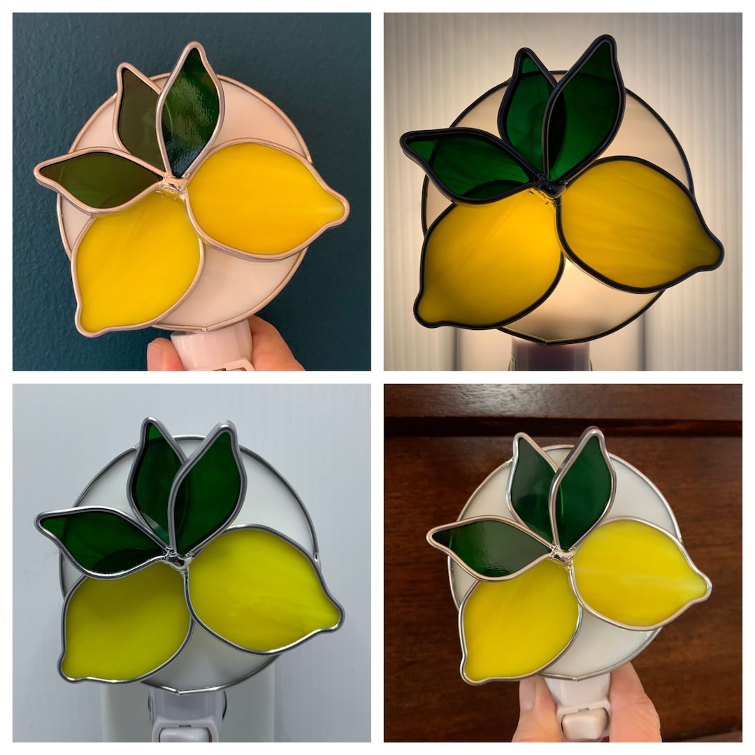 Lemons Stained Glass Nightlight Free Shipping Made in USA - Etsy