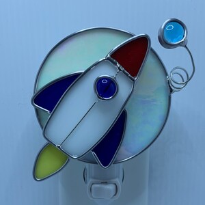Rocket Ship Stained Glass Nightlight - Etsy