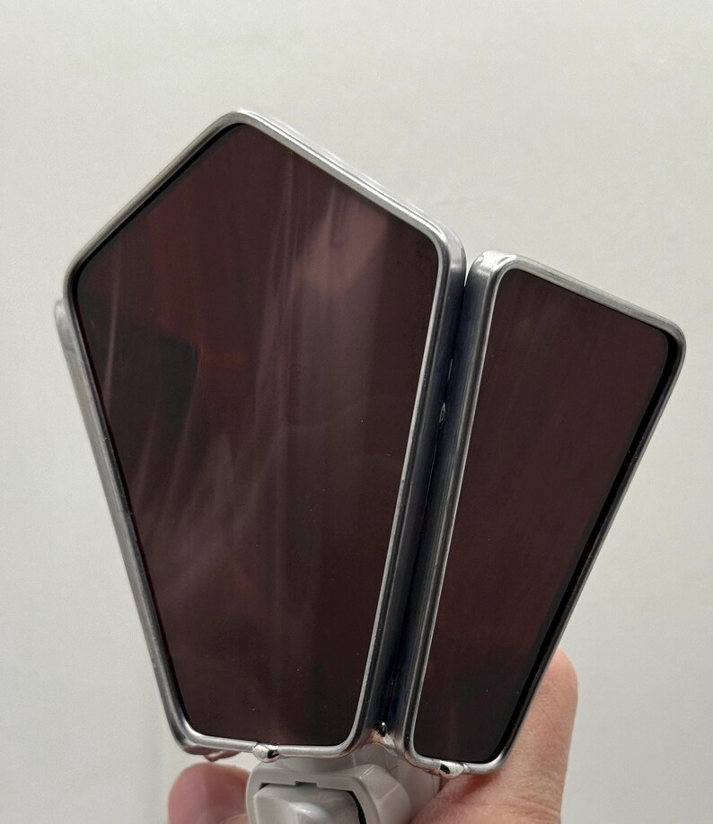 Stained Glass Nightlight Garnet Red, 3 Sided Sconce Style Night Light ...