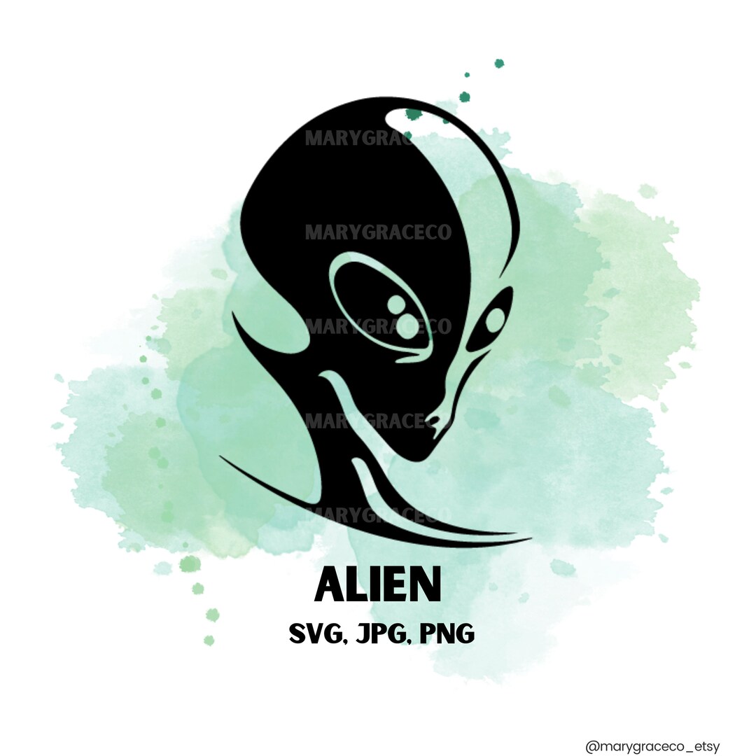 Alien SVG Black Alien Alien Clipart Cut File Cricut Alien - Etsy Canada