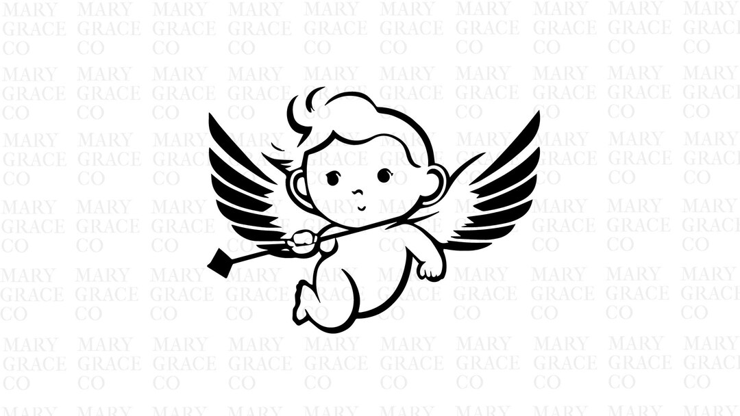 San Valentín SVG, Lindo San Valentín svg, Cupido SVG, Imágenes ...