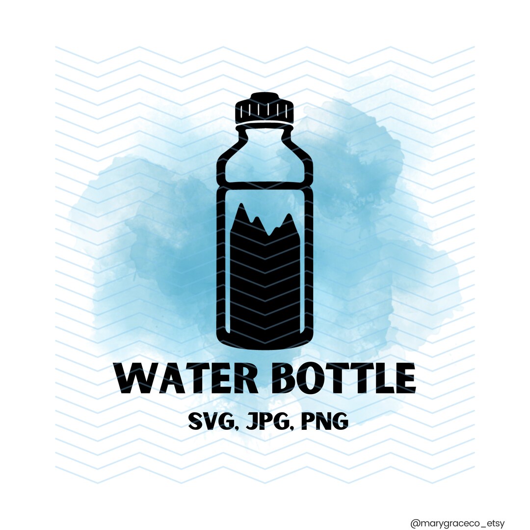 Botella de agua SVG, Botella Svg, Descarga digital de botella de agua ...