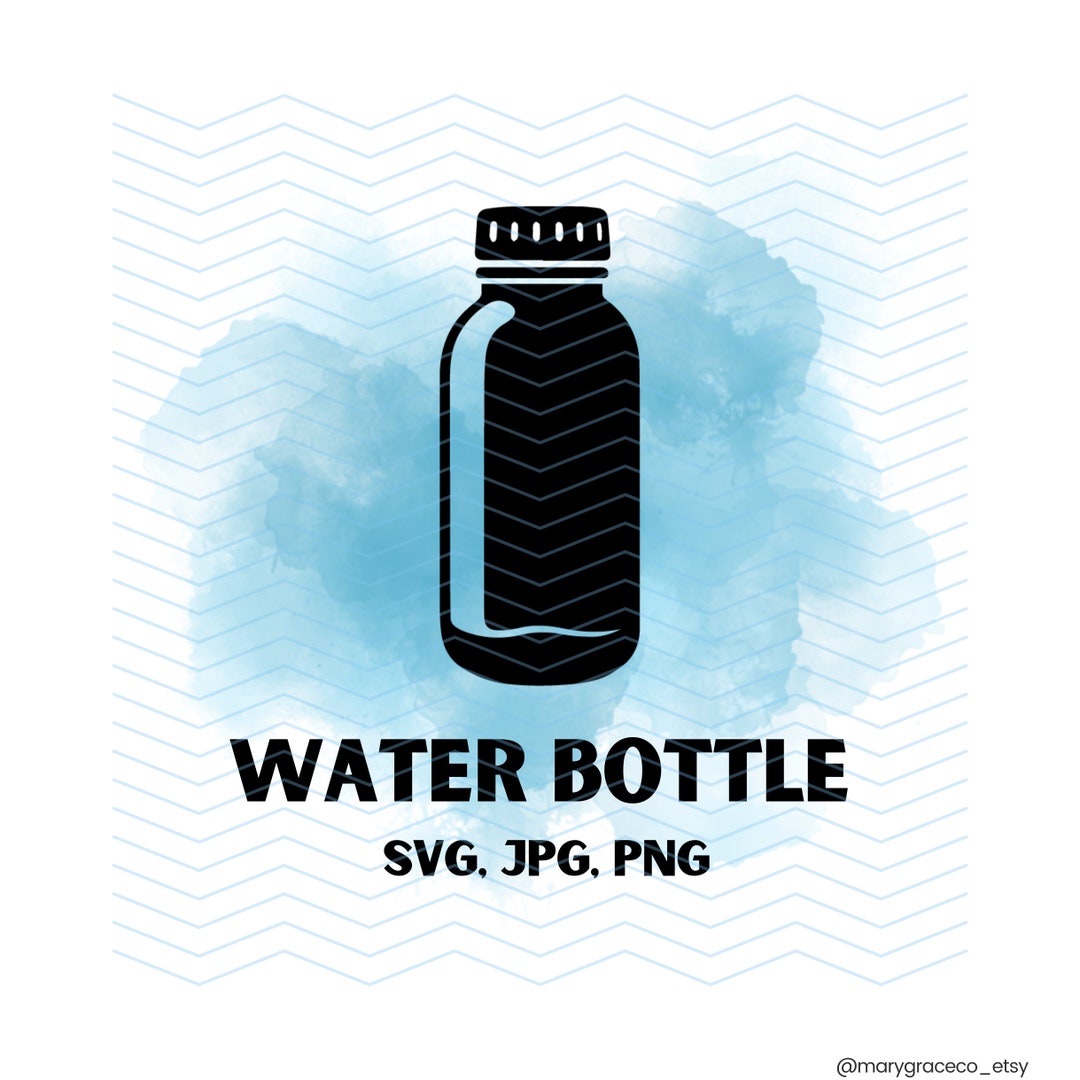 Botella de agua SVG, Botella Svg, Descarga digital de botella de agua ...