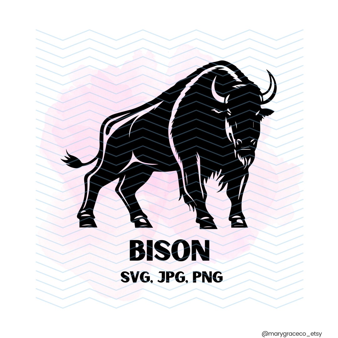 Bison Silhouette Wild Animal SVG American Bison Bison Svg - Etsy