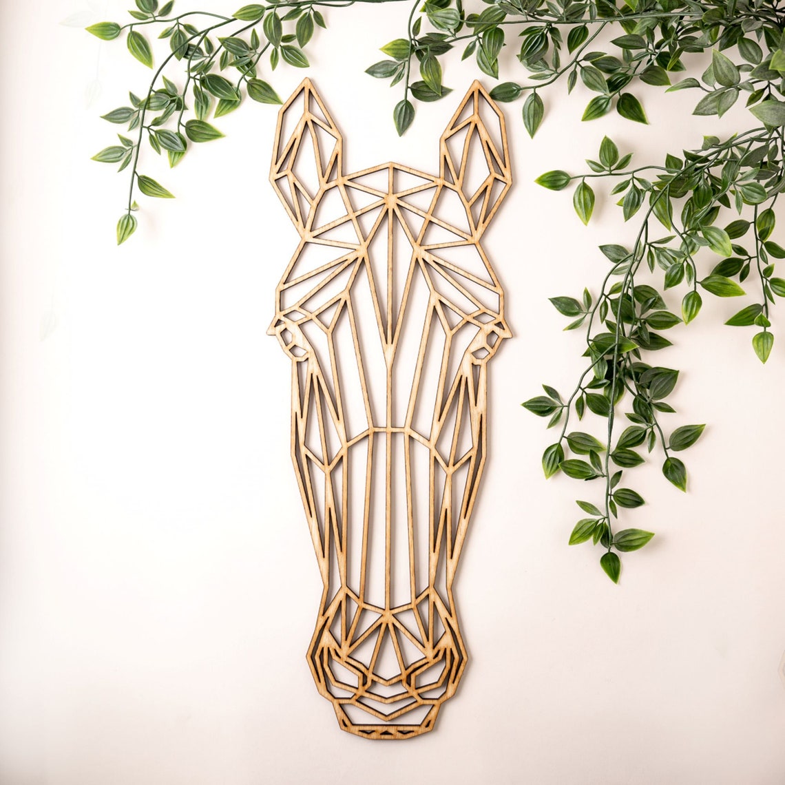 Horse Wall Art Geometric Wooden Horse Wall Art Wall | Etsy