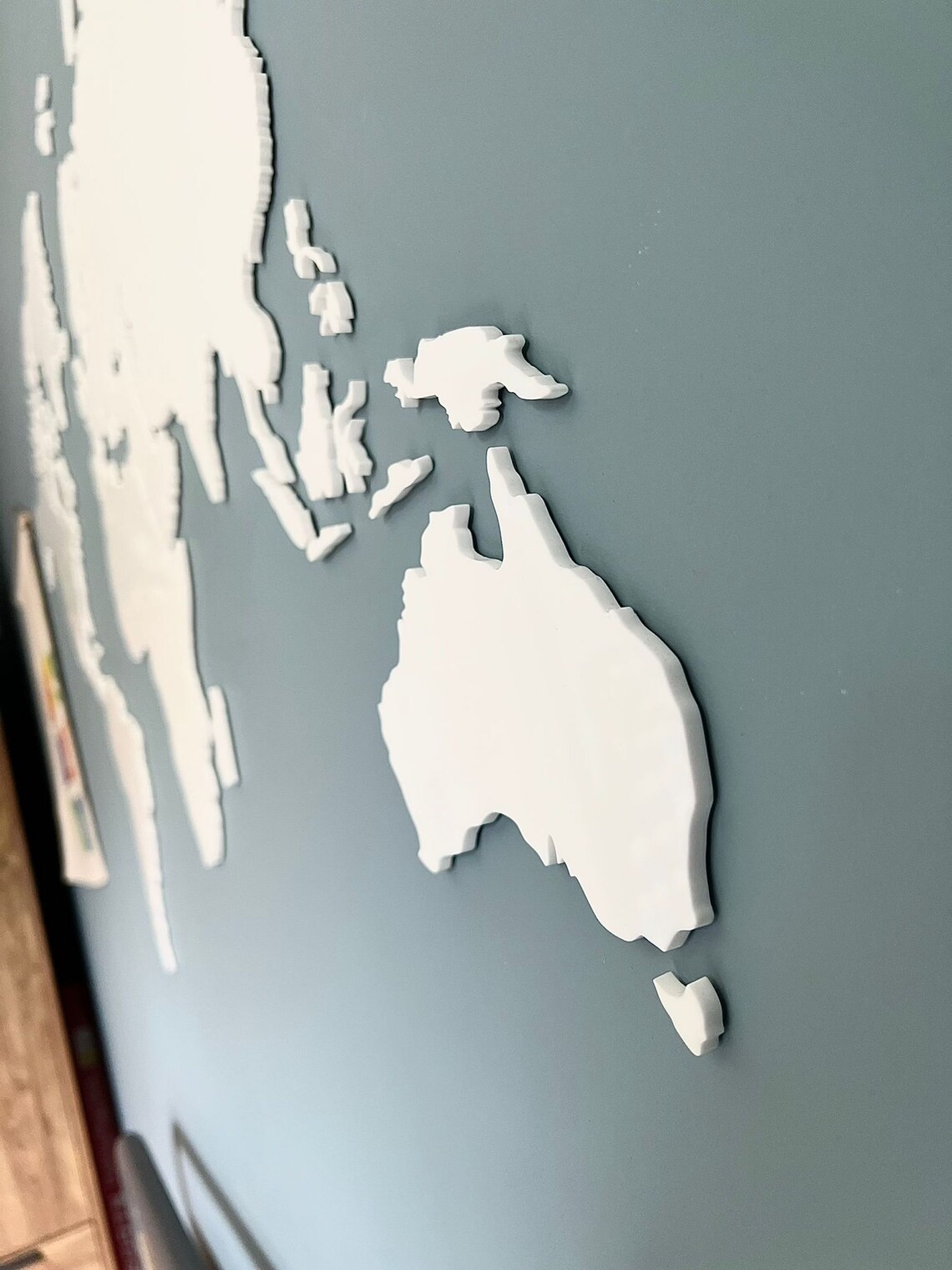 White Acrylic World Map Wall Art Map of the World | Etsy UK