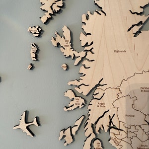 United Kingdom and Ireland Map, Wooden UK&I Map, Wood Wall Art - Etsy