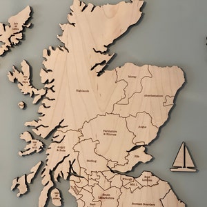 United Kingdom and Ireland Map, Wooden UK&I Map, Wood Wall Art - Etsy