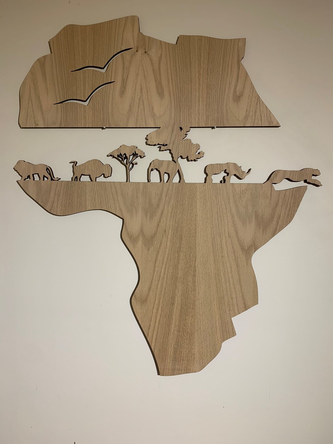 African Wall Art, the Big 5, Map of Africa, Wild Animals - Etsy