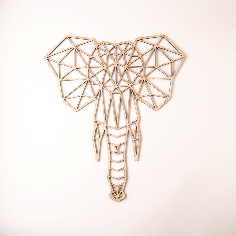 Geometric Elephant Wildlife Nursery Animals Home Wall | Etsy