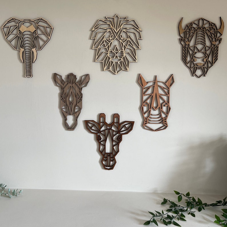 Geometric Animals, Africa Big 6, Safari Wild Life - Etsy