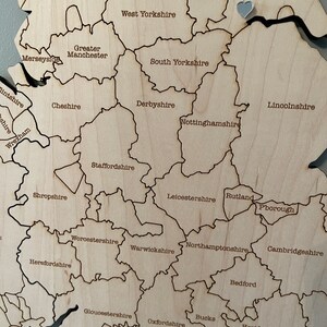 United Kingdom and Ireland Map, Wooden UK&I Map, Wood Wall Art - Etsy
