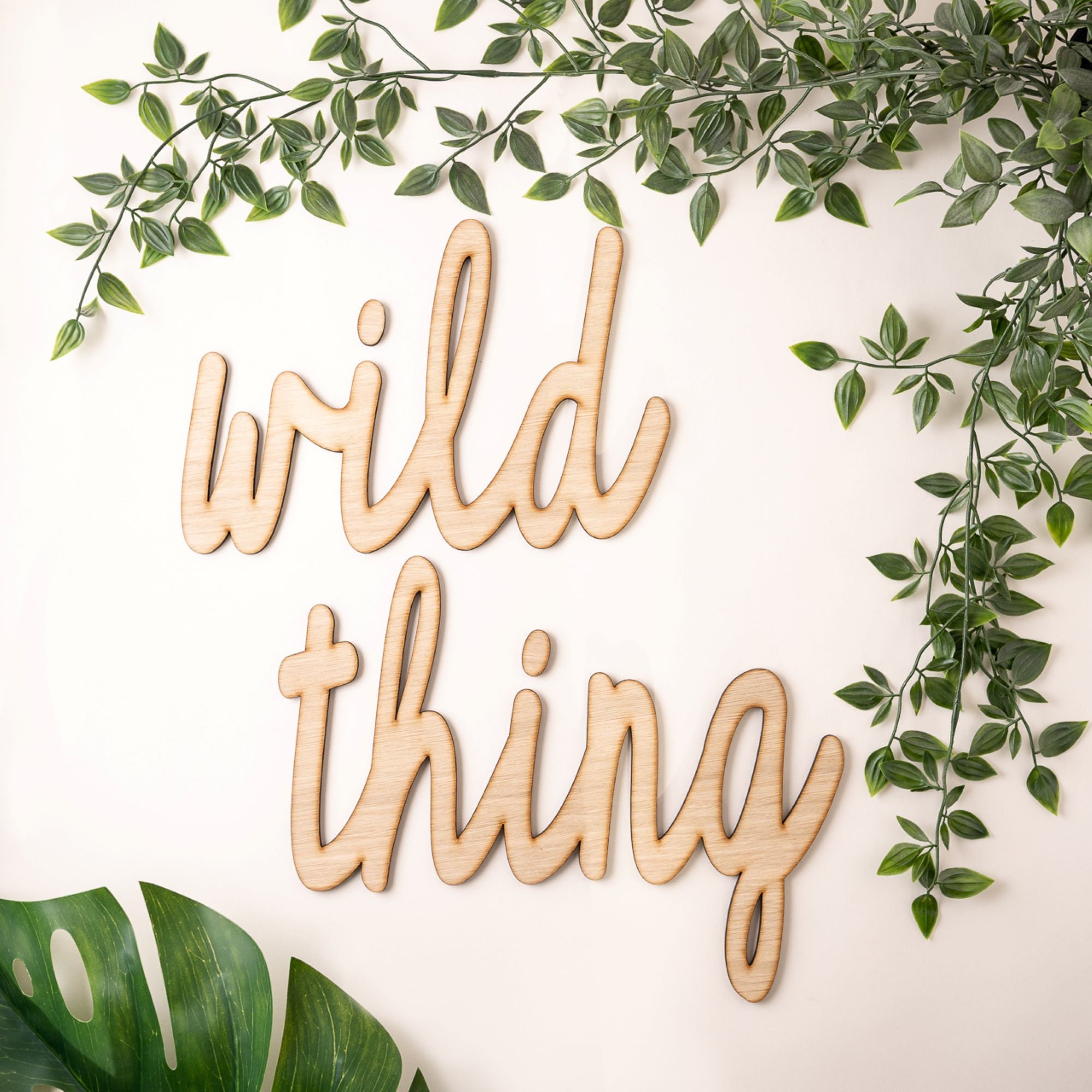 Wild Thing Wooden Words Wall Art Kids Bedroom Home | Etsy