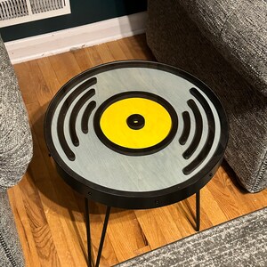 Pop Art Record Accent Table, Record Table, Round Accent Table ...