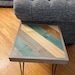 Teal Moss End Table Farmhouse End Table Coastal End Table - Etsy