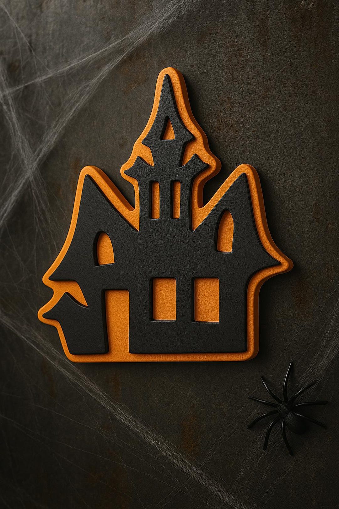 Handcrafted Halloween Haunted House Magnet – 5” Routed & Painted Decor ...