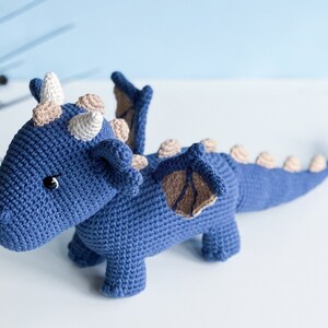 CROCHET PATTERN: Aiden the Dragon Amigurumi Dragon / Drake Crochet PDF ...