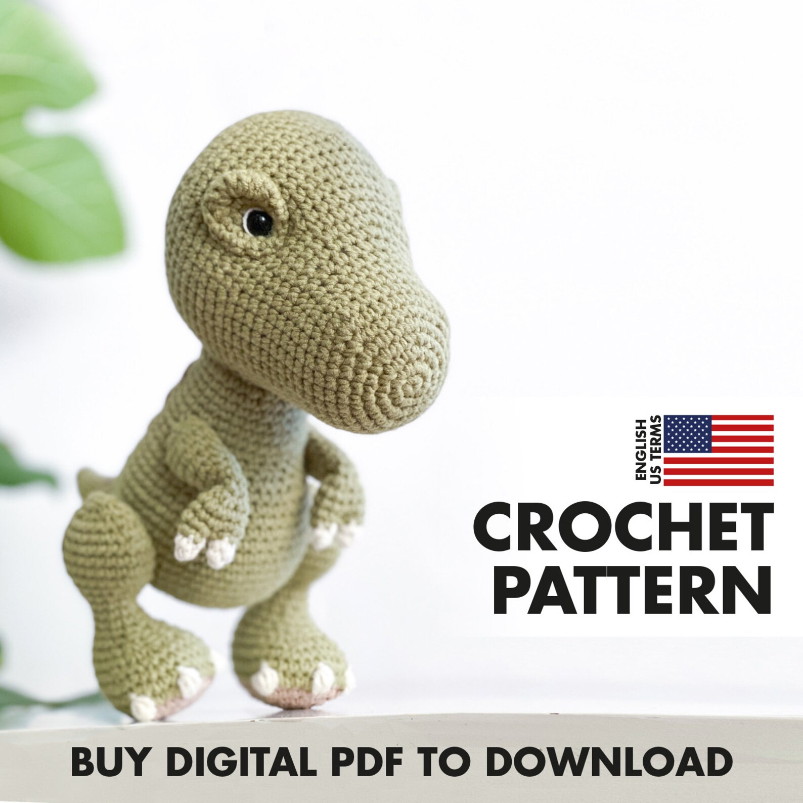 CROCHET PATTERN: Tyrannosaurus Rex Rex Jagger Amigurumi Dinosaur ...